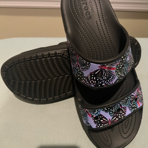 CROCS | Shoes | Crocs Iconic Butterfly Slides | Poshmark